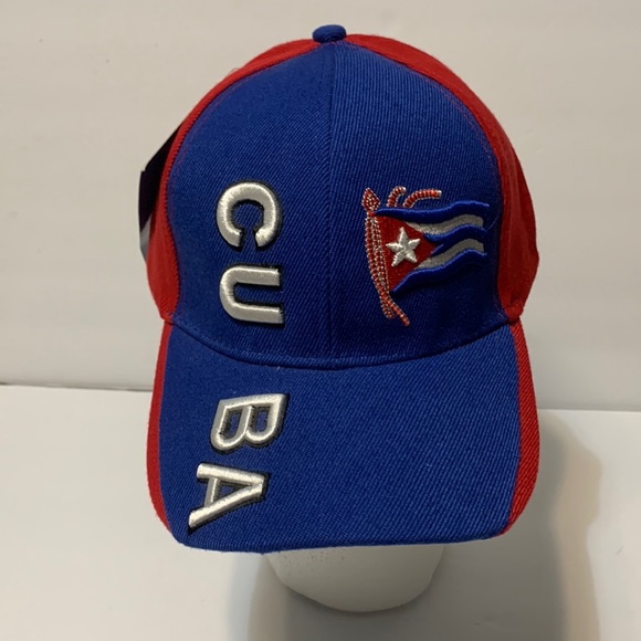 cuba | Accessories | Cuba Baseball Hat Cap Nwt Red And Blue Velcro ...